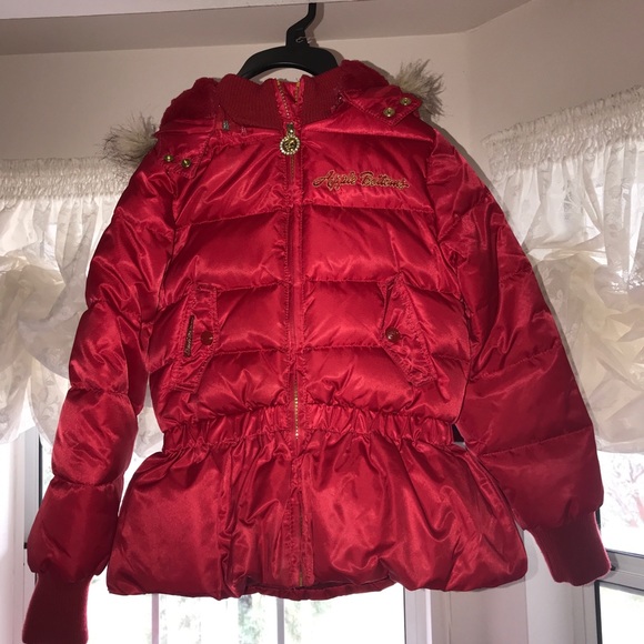 Apple Bottoms | Jackets & Coats | Apple Bottom Red Satin Puffer Jacket ...